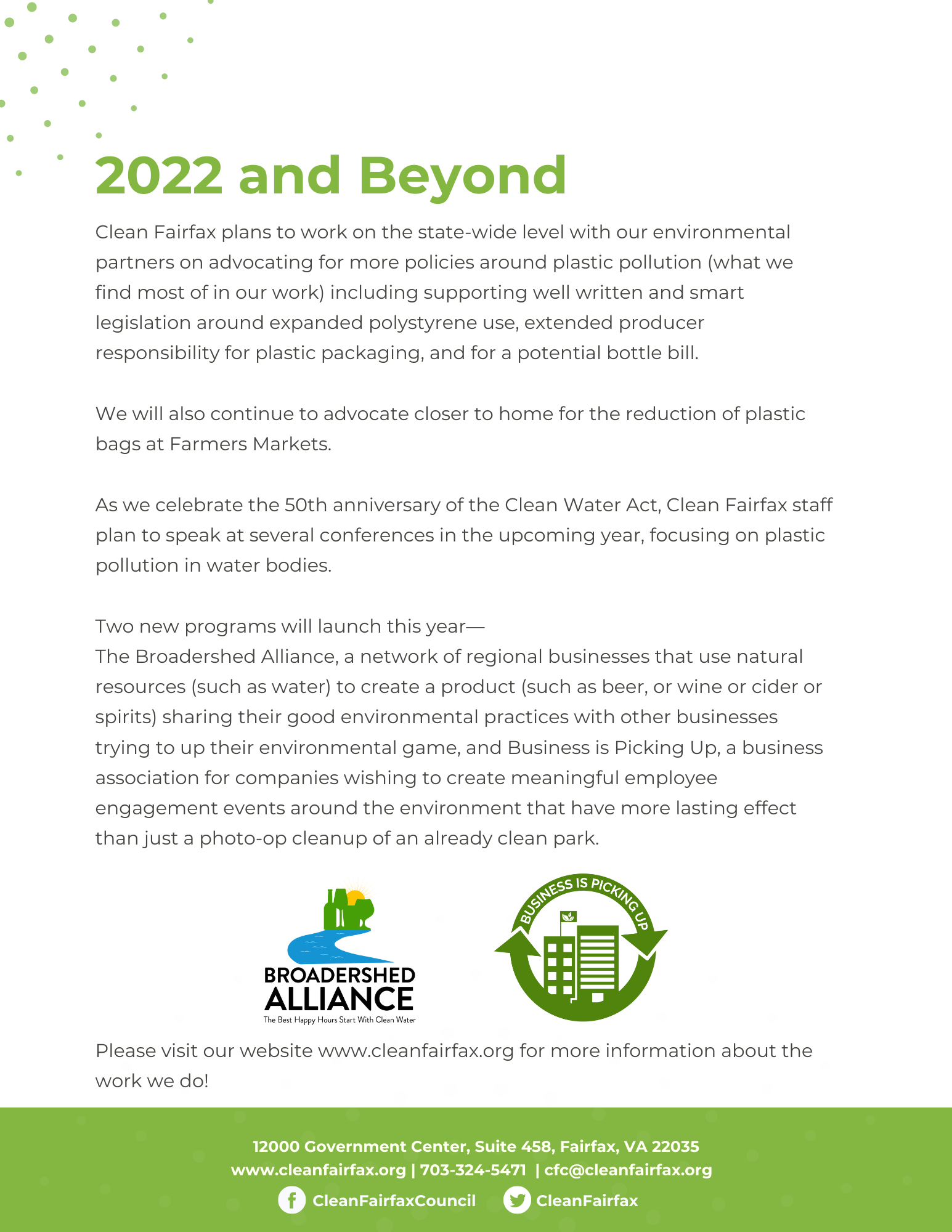 Clean Fairfax Council – Keeping Fairfax County Clean, Green, and ...